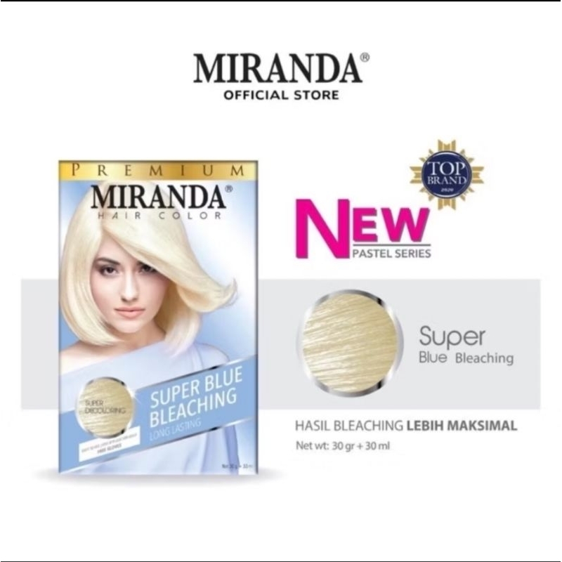 Jual MIRANDA PREMIUM HAIR COLOR Super Blue Bleaching | Shopee Indonesia