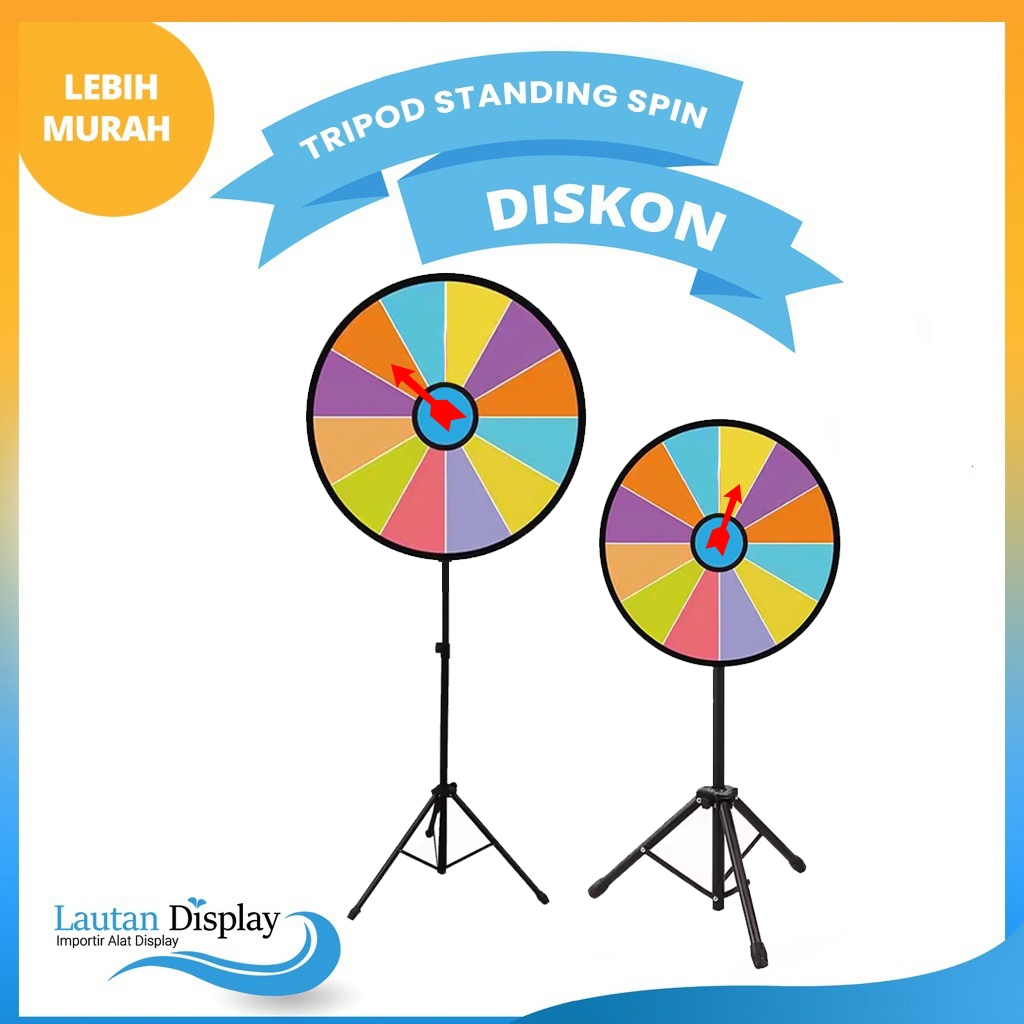 Jual Tripod Spin Wheel Stand Roda Undian Tripod Standing Spin Diameter ...