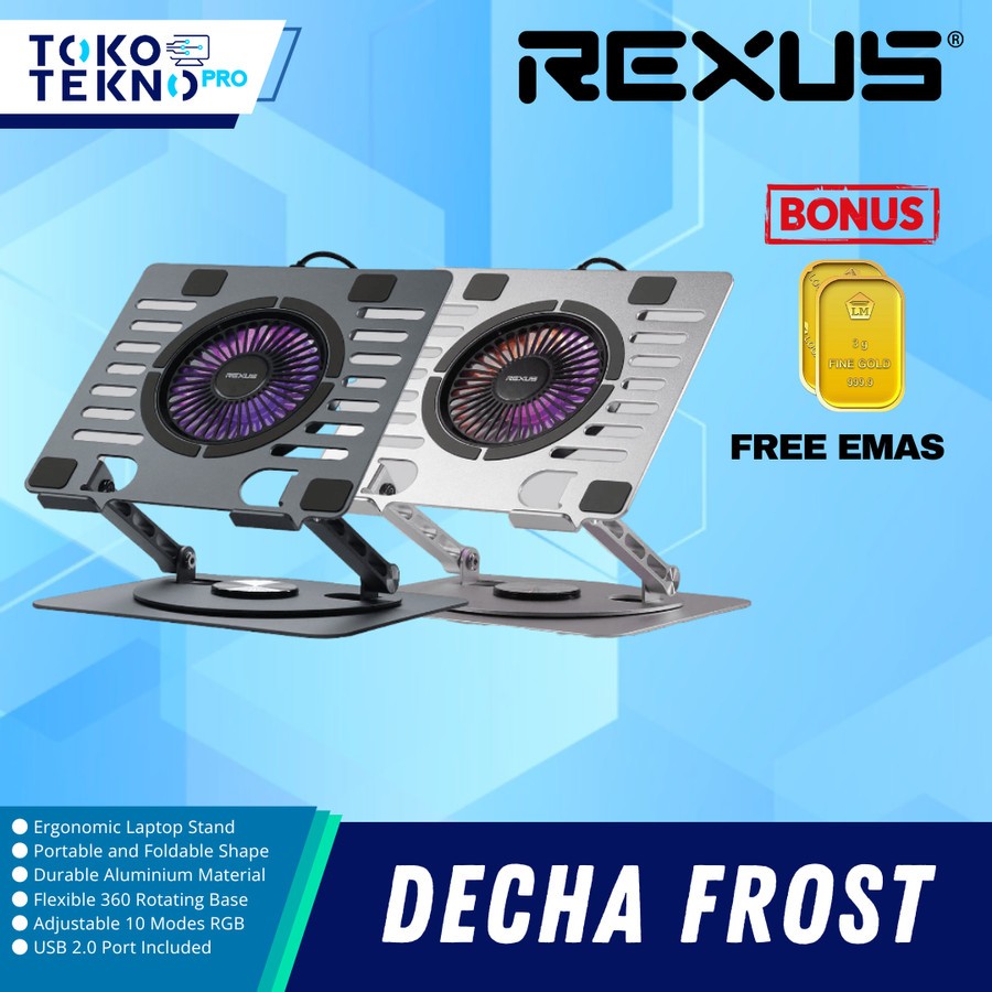 Jual Rexus Decha Frost FP04 / FP-04 Laptop Stand Alumunium | Shopee ...
