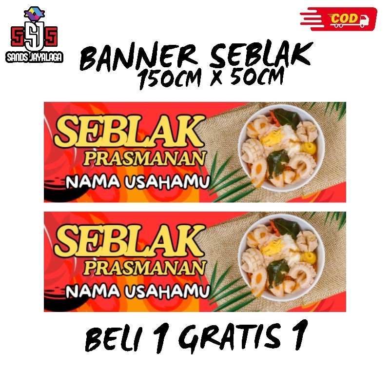 Jual BANNER SEBLAK PRASMANAN BANNER CUSTOM BELI 1 GRATIS 1 BANNER ...