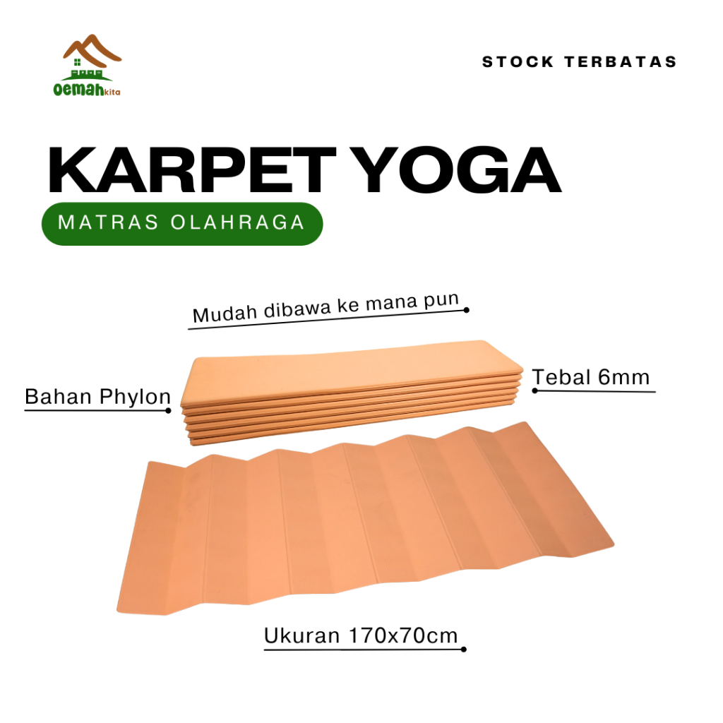 Jual Matras Yoga Mat Anti Slip Tebal | Karpet Lipat Matras Camping ...