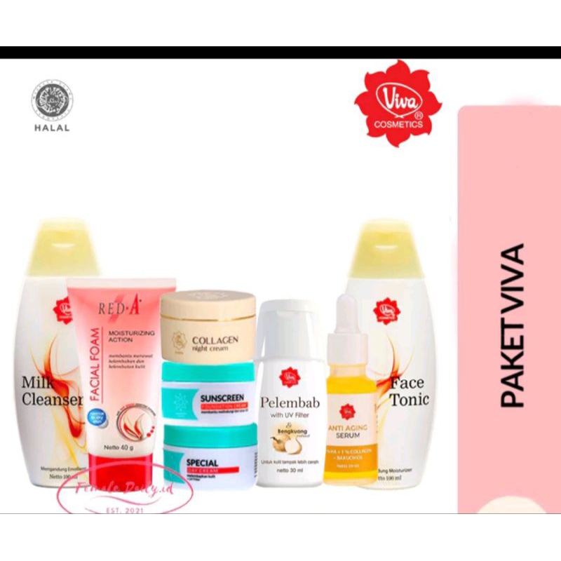 Jual Viva paket skincare flek hitam untuk kulit normal kusam,berminyak ...