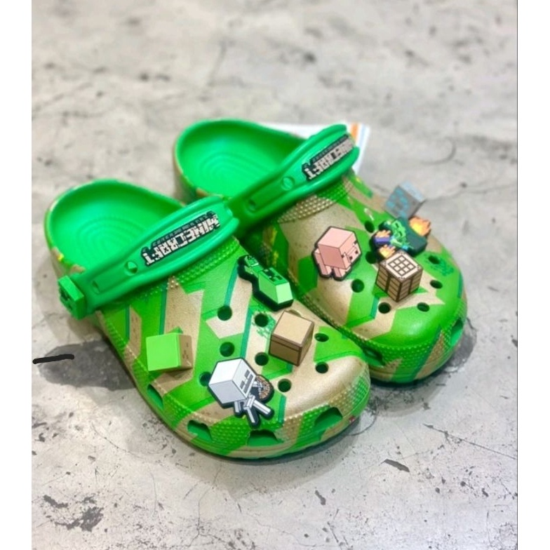 Jual KODE U27Q Sandal crocs anak Minecraft Sandal anak Crocs Minecraft ...