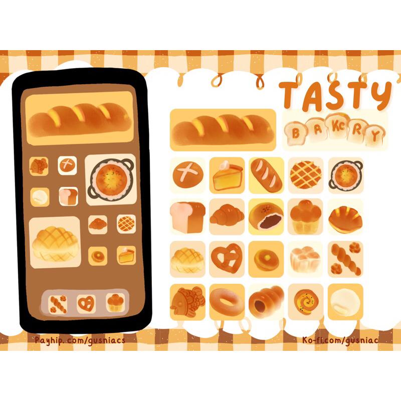 Jual Tema Bakery Set Icon App untuk iOS Android iPhone | Shopee Indonesia