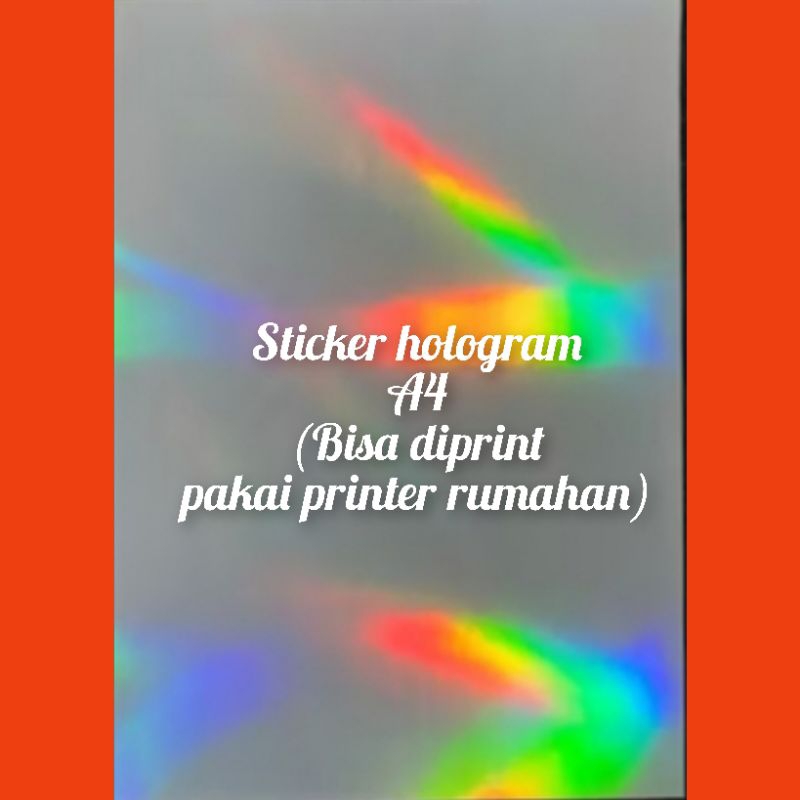 Jual sticker hologram polos A4 bisa diprint | Shopee Indonesia