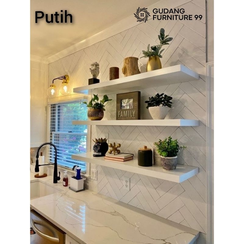 Jual Ambalan Dinding Lebar 30 cm, panjang 180 cm, Tebal 4 cm / Rak ...