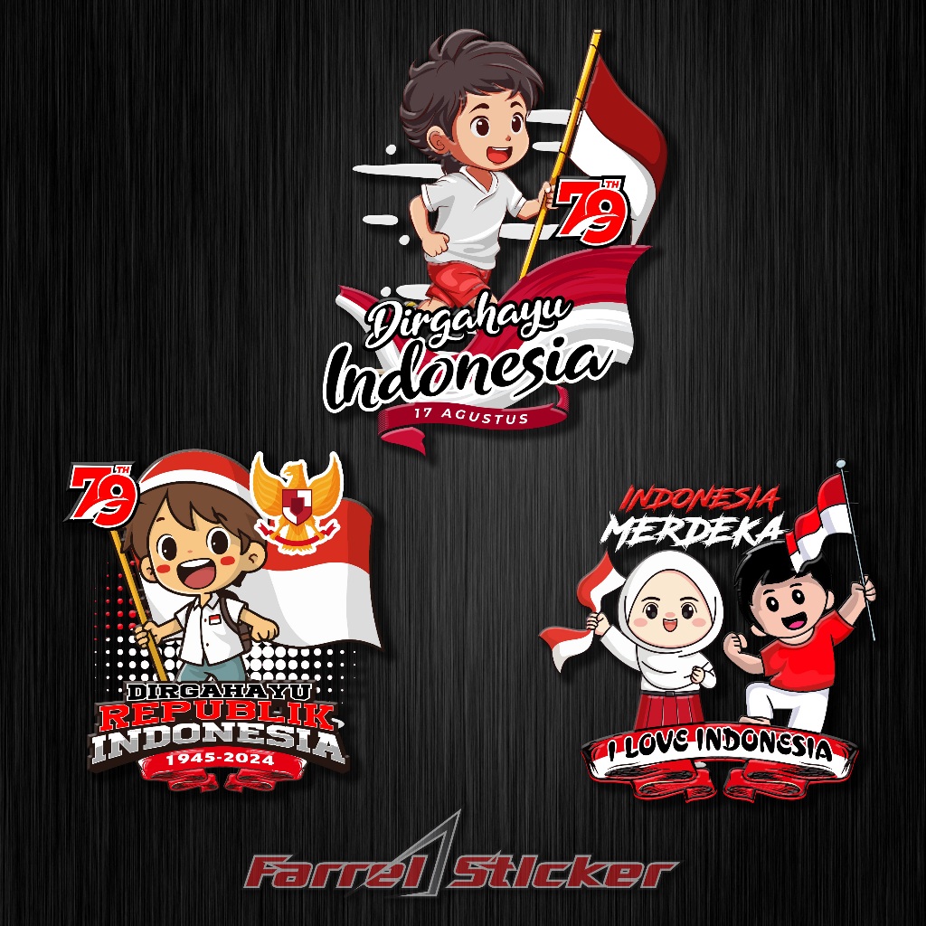 Jual Sticker Merdeka Stiker animasi agustus bendera UV DTF | Shopee ...