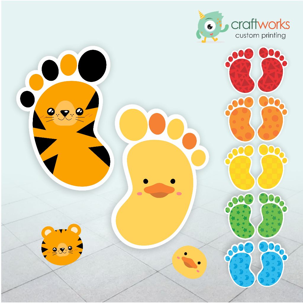 Jual STICKER LANTAI JEJAK KAKI ANAK | STICKER MAINAN DEKORASI EDUKATIF ...