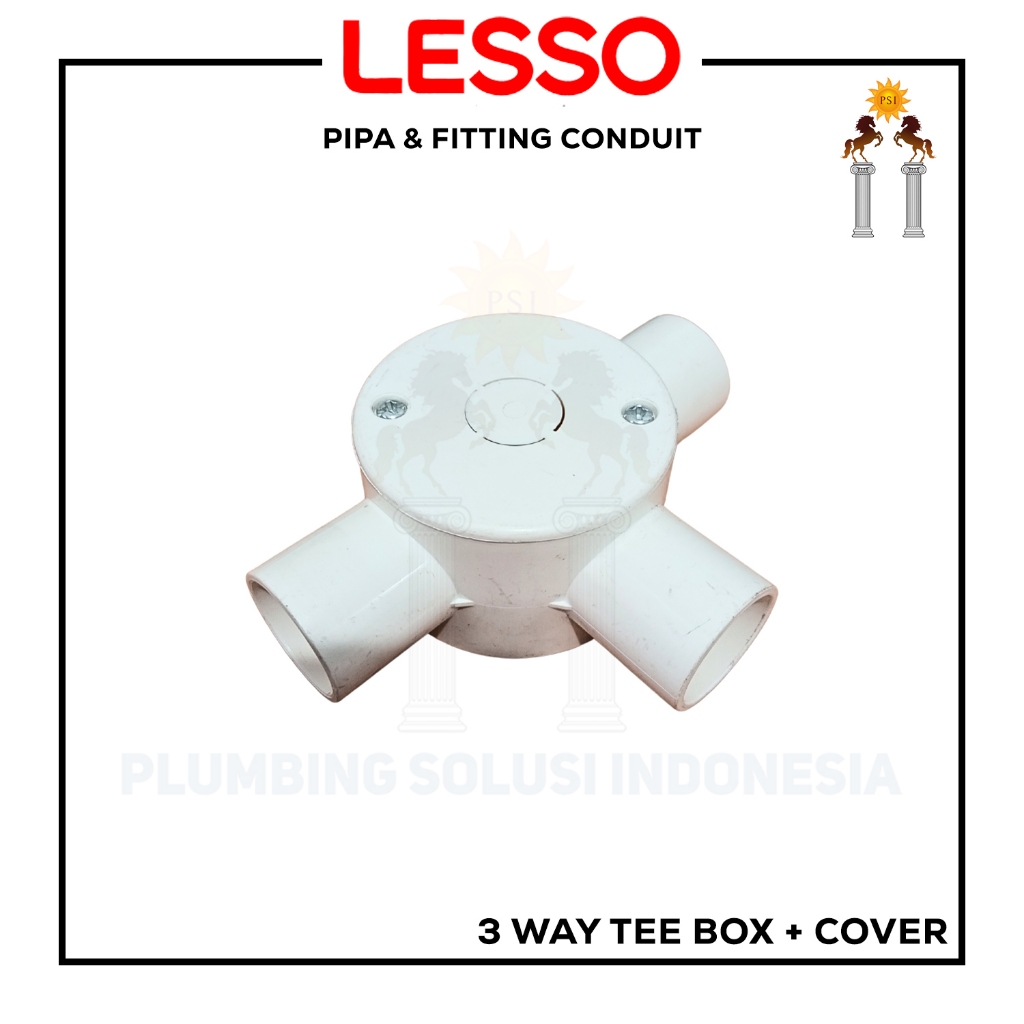 Jual Lesso Fitting PVC Conduit Cabang 3 / Tee Dus Cabang 3 / 3 Way Tee ...