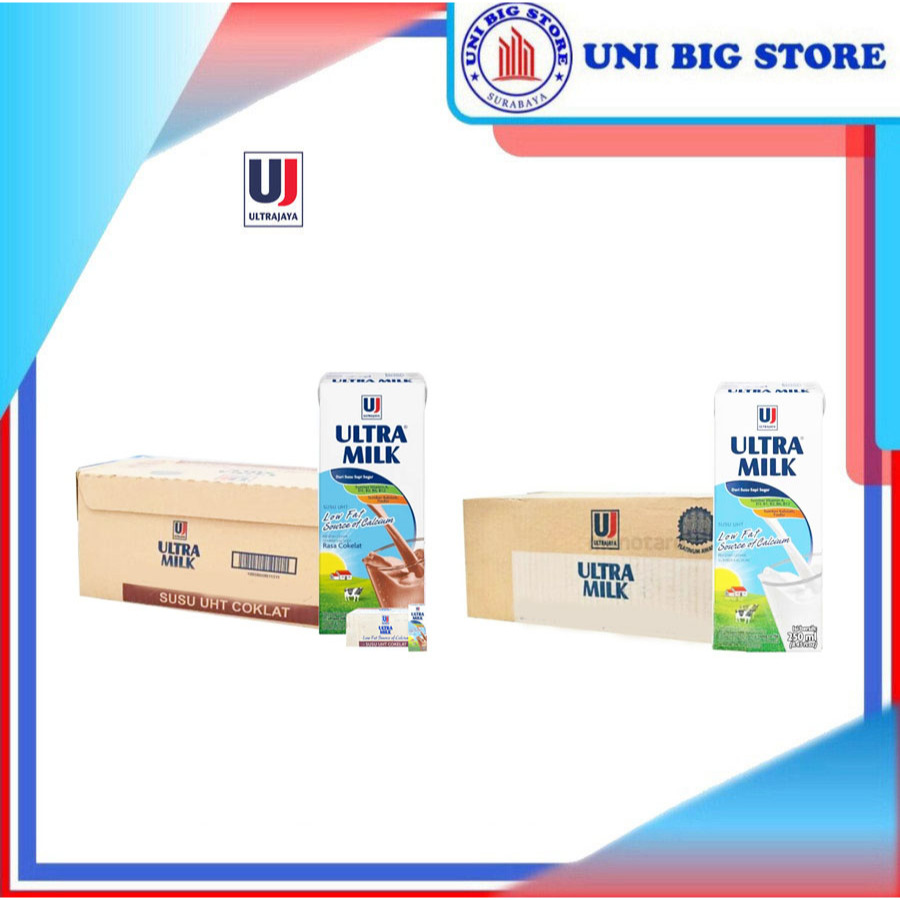 Jual Susu ULTRA MILK Low Fat High Calcium Milk 250ml x 24 pcs DUS | Shopee Indonesia