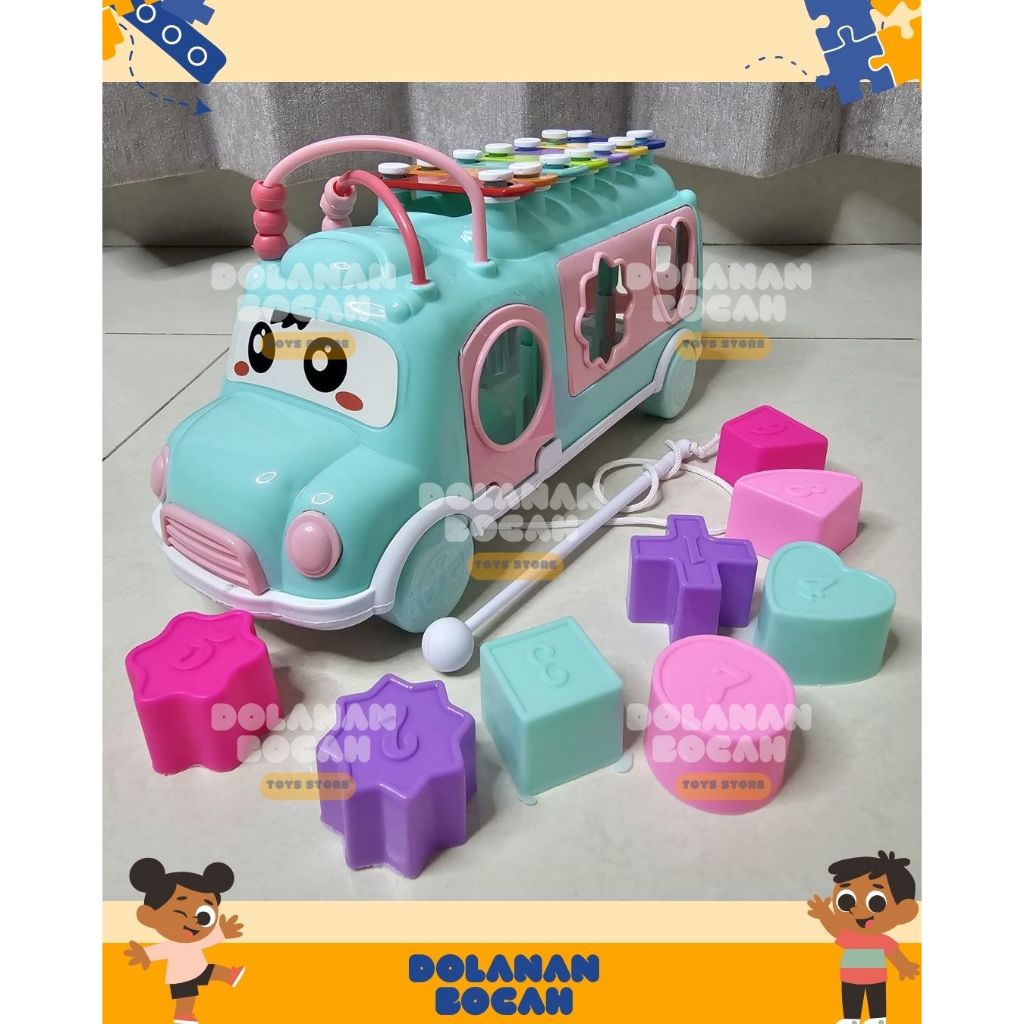 Jual Mainan Anak MOBIL BUS XYLOPHONE YE 20/ mobil sortasi mainan ...