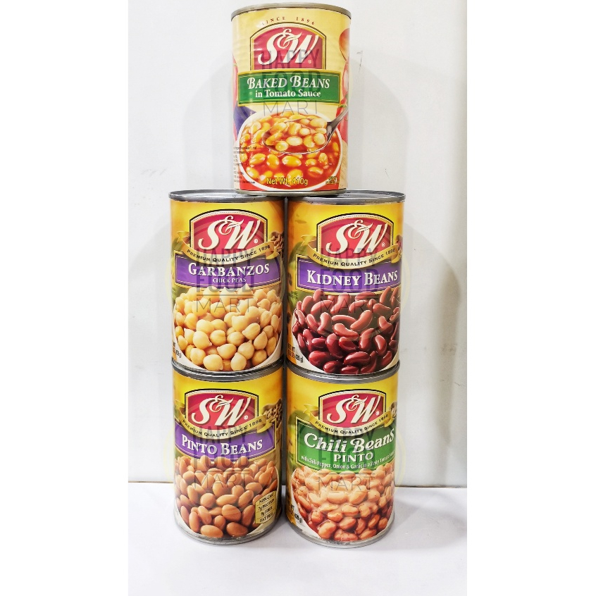 Jual [BPOM RI] S&W BAKED BEANS IN TOMATO SAUCE/SW GARBANZOS/CHICK PEAS ...