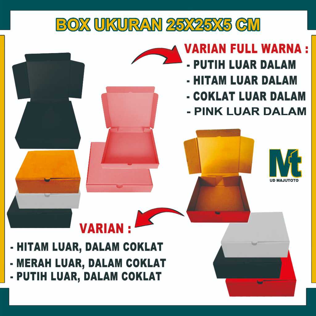 Jual Box 25x25x5 Cm / Box Lipat Depan / Box Kaos / Box Baju | Shopee ...