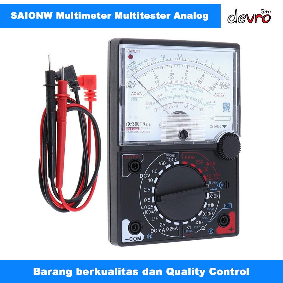 Jual Multimeter Multitester Analog Voltmeter Mini Pointer Display ...