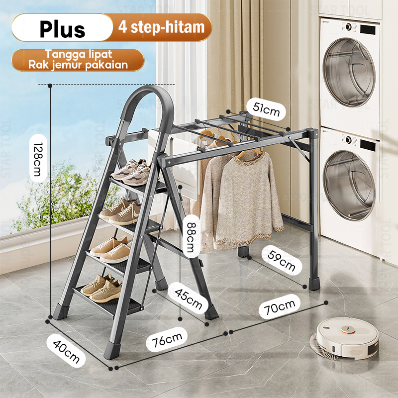 Jual （COD）Tangga 3/4/5/6 Step Tangga Lipat Multifungsi Lipat Tangga ...