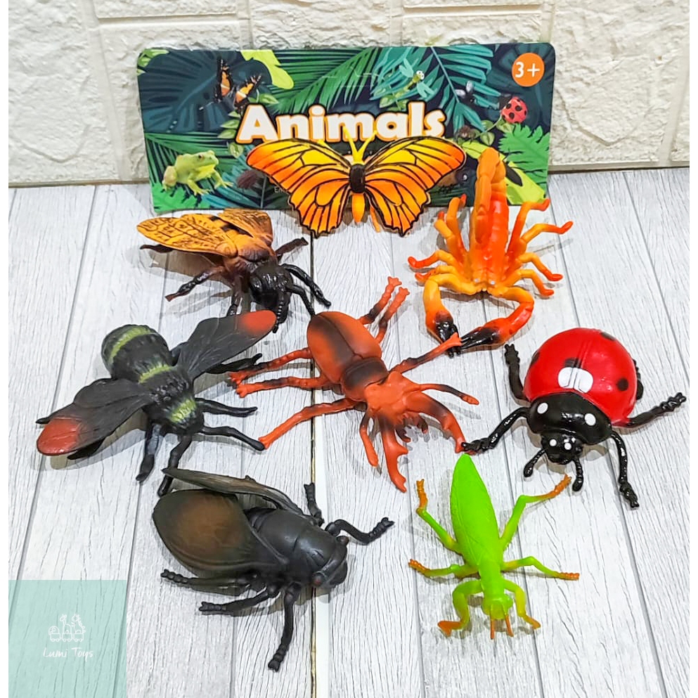 Jual Mainan Anak Figure Binatang Serangga Animal Insects 8PCS 714K-4A ...