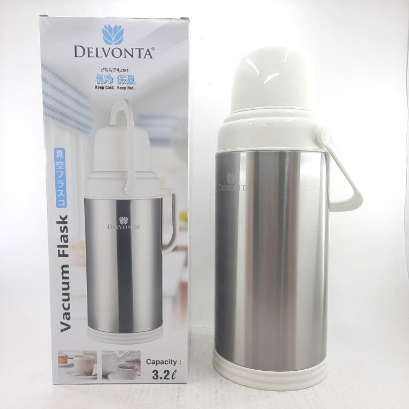Jual Termos Air Panas / Delvonta Vacuum Flask 1,2 Liter / 2 Liter ...