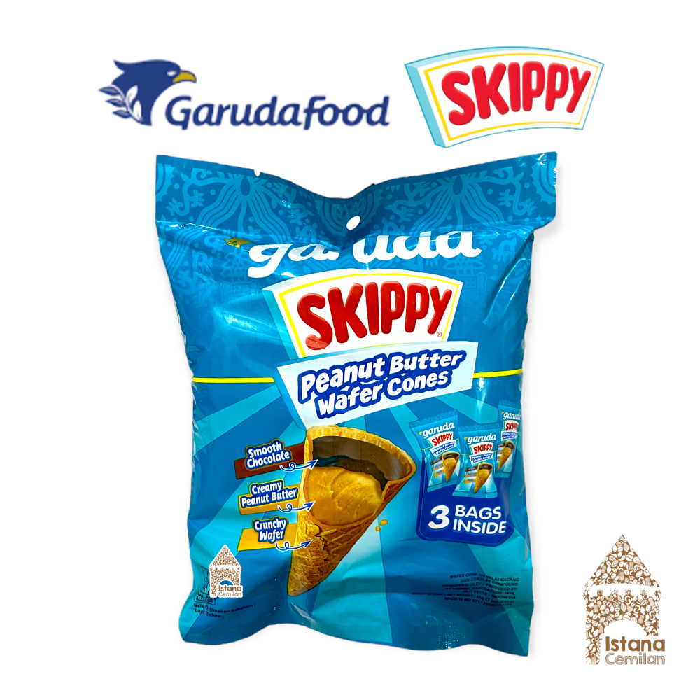 Jual Garuda Skippy Peanut Butter Wafer Cones (isi 3 pcs) | Shopee Indonesia