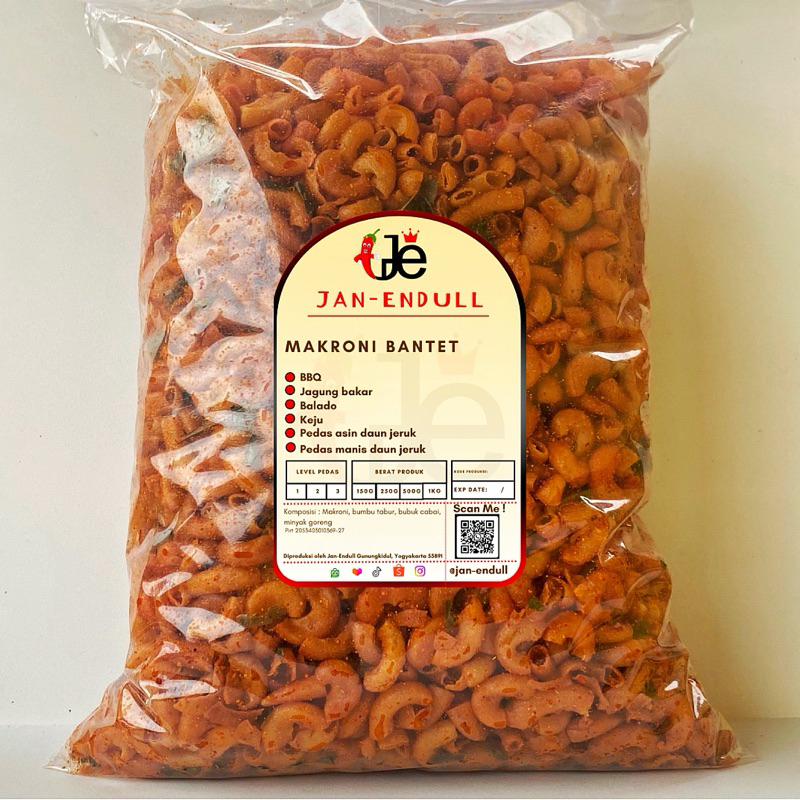 Jual Makroni Bantet Premium 1KG Aneka Rasa Makroni Bantet Pedas Daun ...