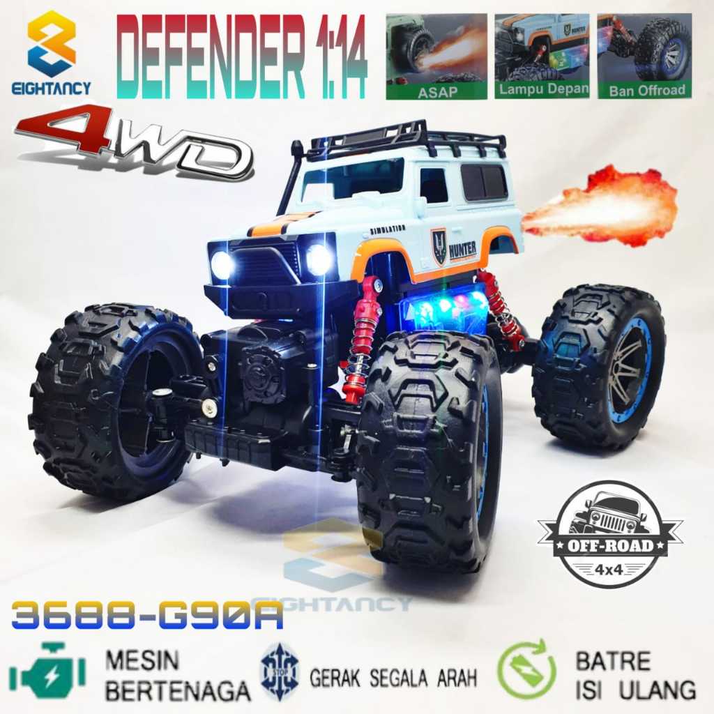 Jual 8T Rc Car 3688-G90A CLIMBING Rc Asap Nitro 4x4 Mobil Remote Control Off-road 4x4 Skala 1:14 ...