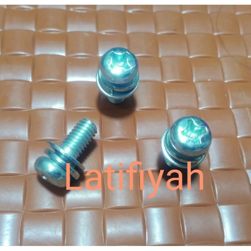 Jual baut jp dobel ring m6x16 size 10 baut engsel belakang hartop dll ...