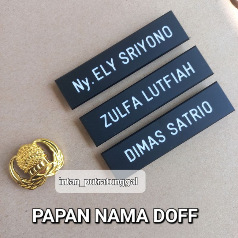 Jual PAPAN NAMA PDH + PIN KORPRI ( HITAM DOFF ) | Shopee Indonesia
