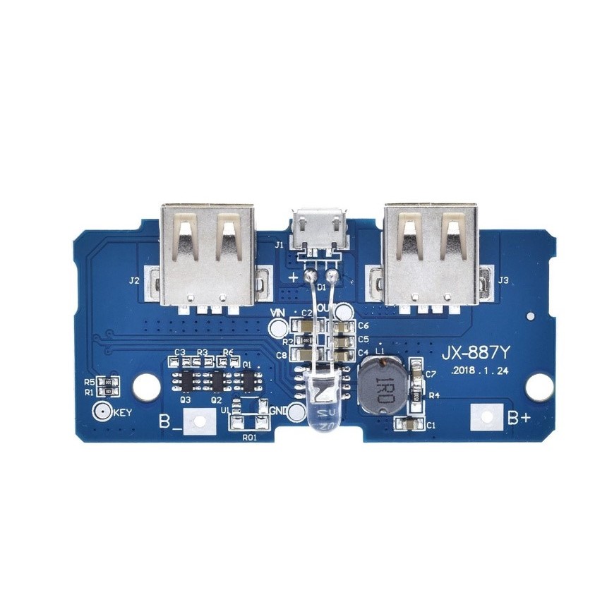 Jual Modul Powerbank Dual USB Output 5V 2A 4 Led Indicator | Shopee ...