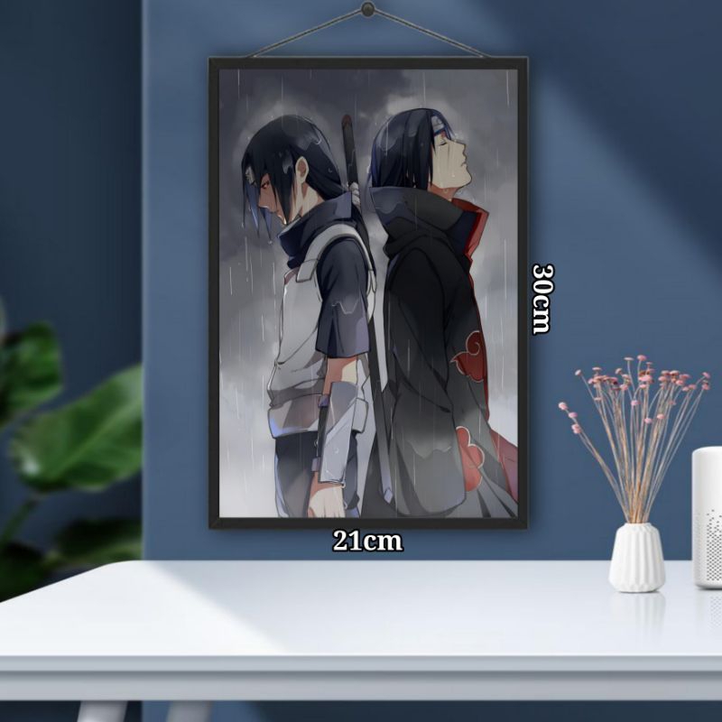 Jual poster anime uchiha Itachi art paper uk 21x30 update terbaru ...
