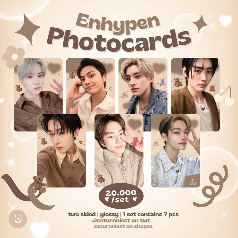 Jual ENHYPEN HEESEUNG JAY JAKE SUNGHOON SUNOO JUNGWON NI-KI FANMADE PHOTOCARD PHOTOCARDS ...
