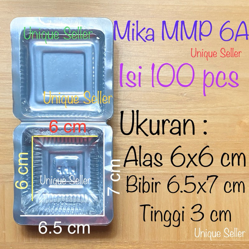 Jual [Isi100] Mika MMP 6A Uk 7x6.5x3 cm / Mika Kue Roti Bolu Bolen Molen Mochi Marshmallow Pia ...