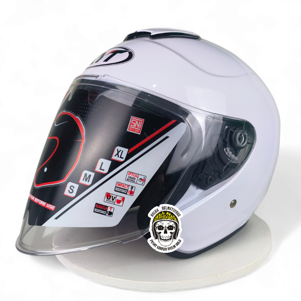 Jual HELM KYOTO PERSIS KYT KYOTO SOLID HALF FACE MIRIP KYT//Packing Box ...