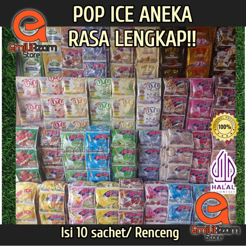 Jual POP ICE semua rasa / terlengkap / pop ice renceng isi 10 sachet ...