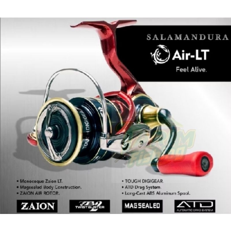 Jual Reel Daiwa Salamandura Air LT 2500XH | Spinning | Kolam | Galatama | Shopee Indonesia