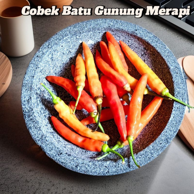 Jual Cobek Layah Batu Asli Gunung Coet Sambal Kecil | Shopee Indonesia