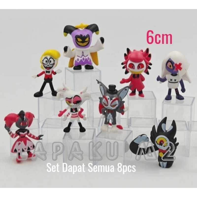 Jual Figure Mainan HAZBIN HOTEL HELLUVA happy Hotel Characters set isi ...
