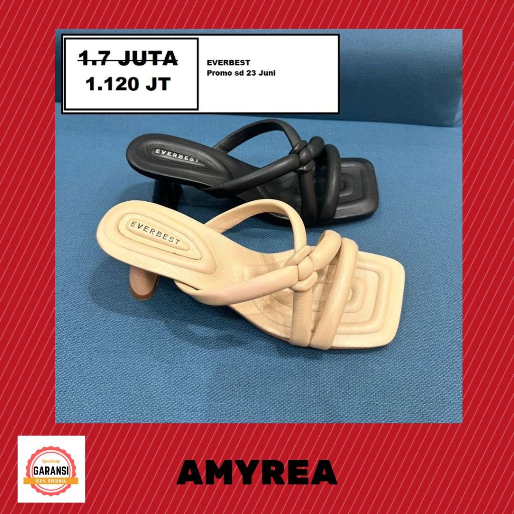 Jual Sepatu sandal Heels Everbest wanita seri AMYREA 100% original ...