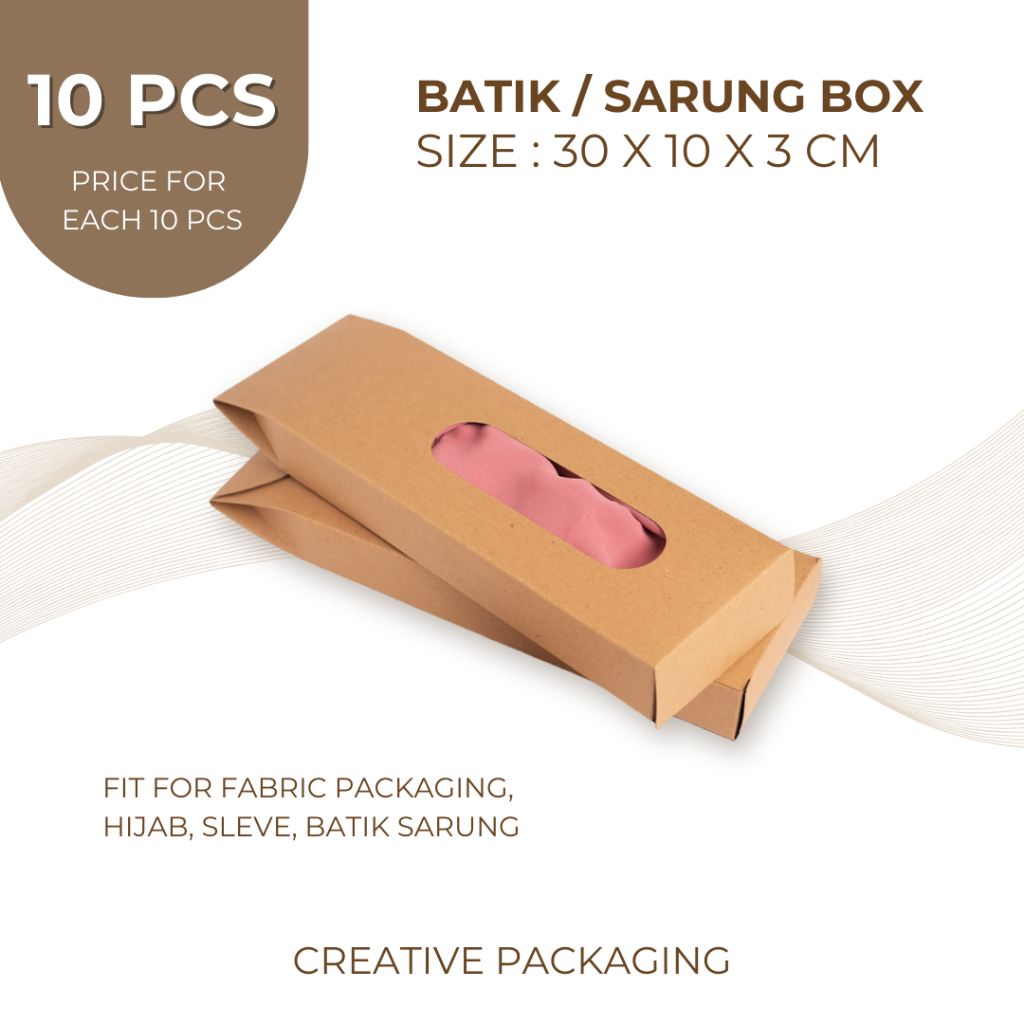 Jual Creative Packaging - [10 PCS] BATIK BOX / FABRIC PACKAGING - KRAFT ...