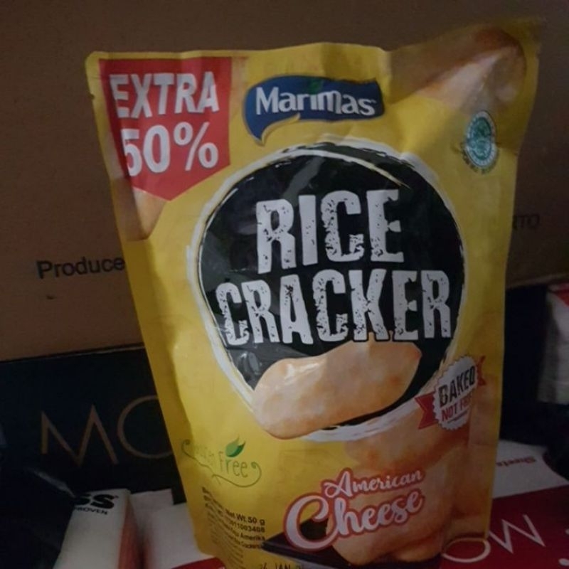 Jual PROMO Marimas Rice Cracker extra 50% BBQ, Cheese | Shopee Indonesia