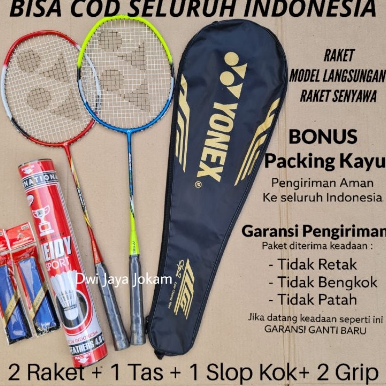 Jual Direkomendasikan Raket Badminton Lengkap Tas Shuttlecock Bonus ...
