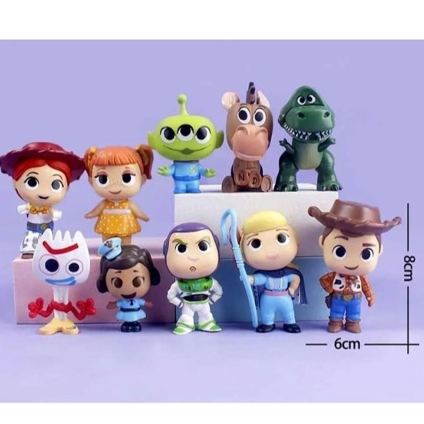 Jual Mainan Pajangan Figure Toys Story Miniatur Topper Cake Set Isi 10 ...