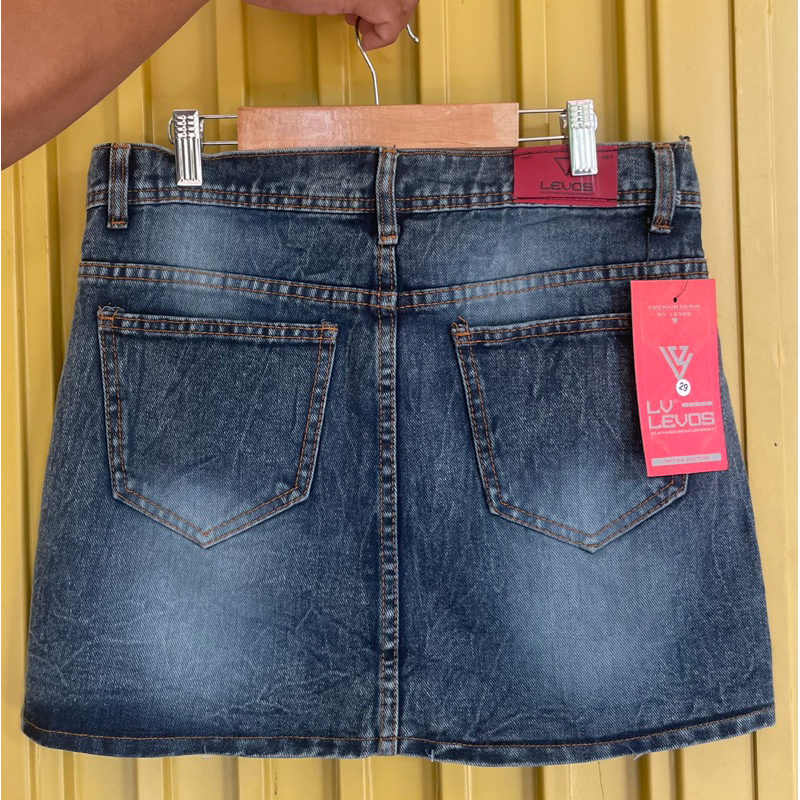 Jual Rok Jeans Pendek Wanita/Rok Mini Kekinian Korean Style Skrit Denim ...
