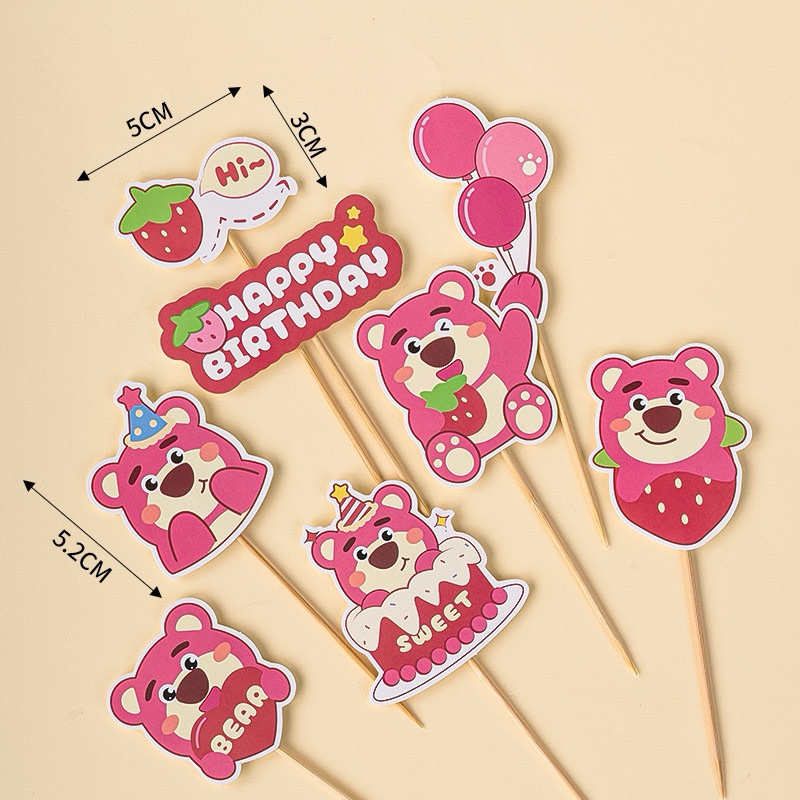 Jual TKS501 - Hiasan Tusukan Kue Cake Topper Kertas Karton Lotso ...