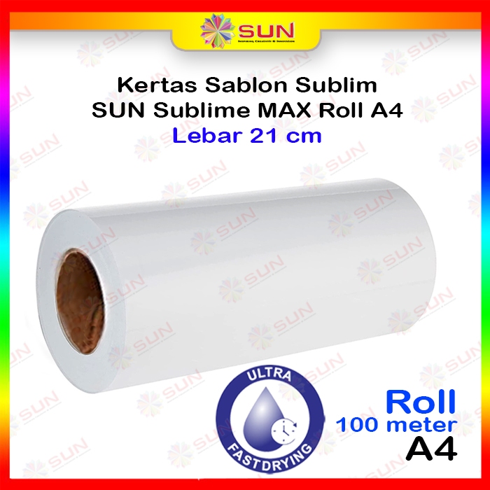 Jual Kertas Roll Sublime Paper A4 ( 21 cm ) /A3+ ( 33,5 cm ) / A3 (30 ...
