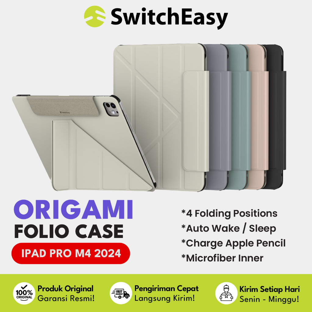 Jual Case iPad Pro 11 & 13 M4 2024 SwitchEasy Origami Folio Casing ...