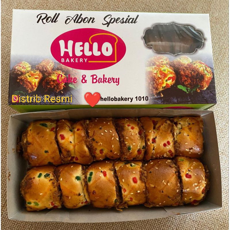 Jual (HANYA UTK PULAU JAWA) FLOSS ROLL PREMIUM ROTI GULUNG ABON KHAS SOLO ISI 12 HELLO BAKERY ...