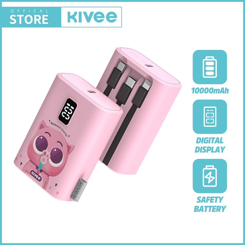 Jual KIVEE Powerbank mini Fast charging 10000 mAh Power bank Type c ...