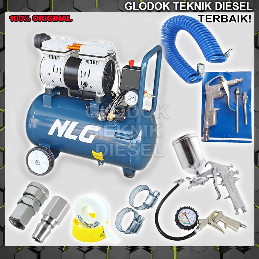 Jual NLG Kompresor Angin Portable Oilless 3/4 HP 24 LITER Mini Air ...