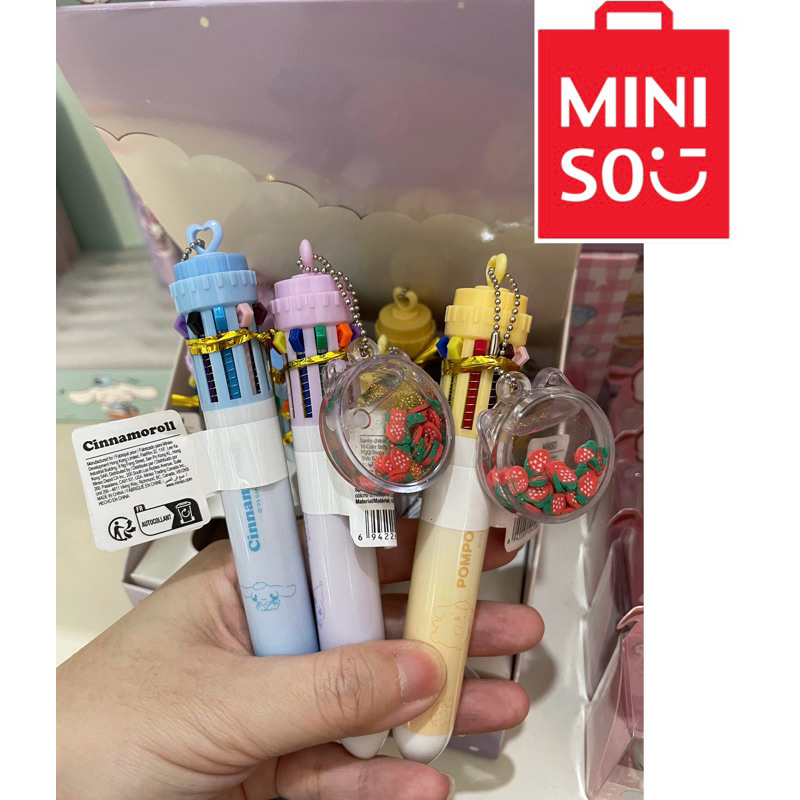 Jual Miniso Sanrio Pen 10 Warna Sanrio Pen Bolpen Karakter Tinta Warna ...