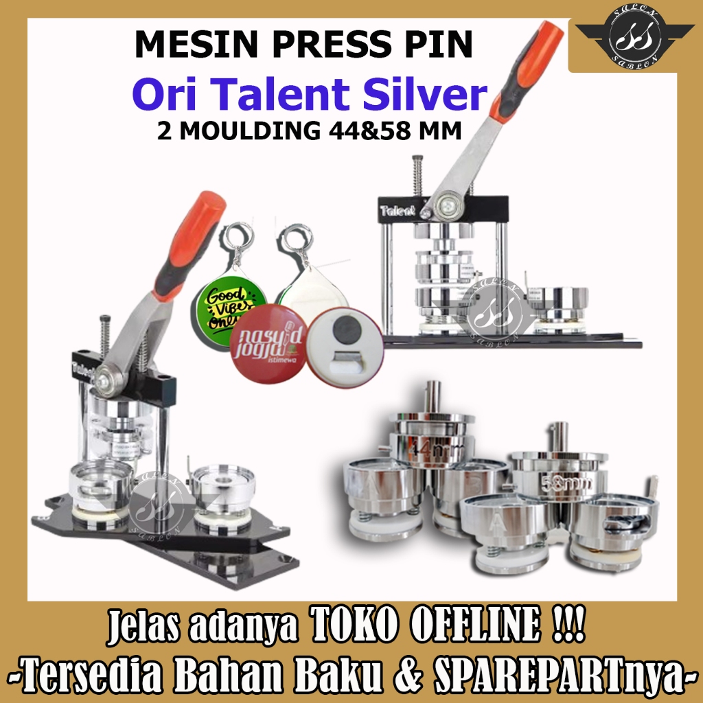 Jual Mesin Press Pin Talent Silver 2 Moulding ( 44 & 58 ) | Shopee ...