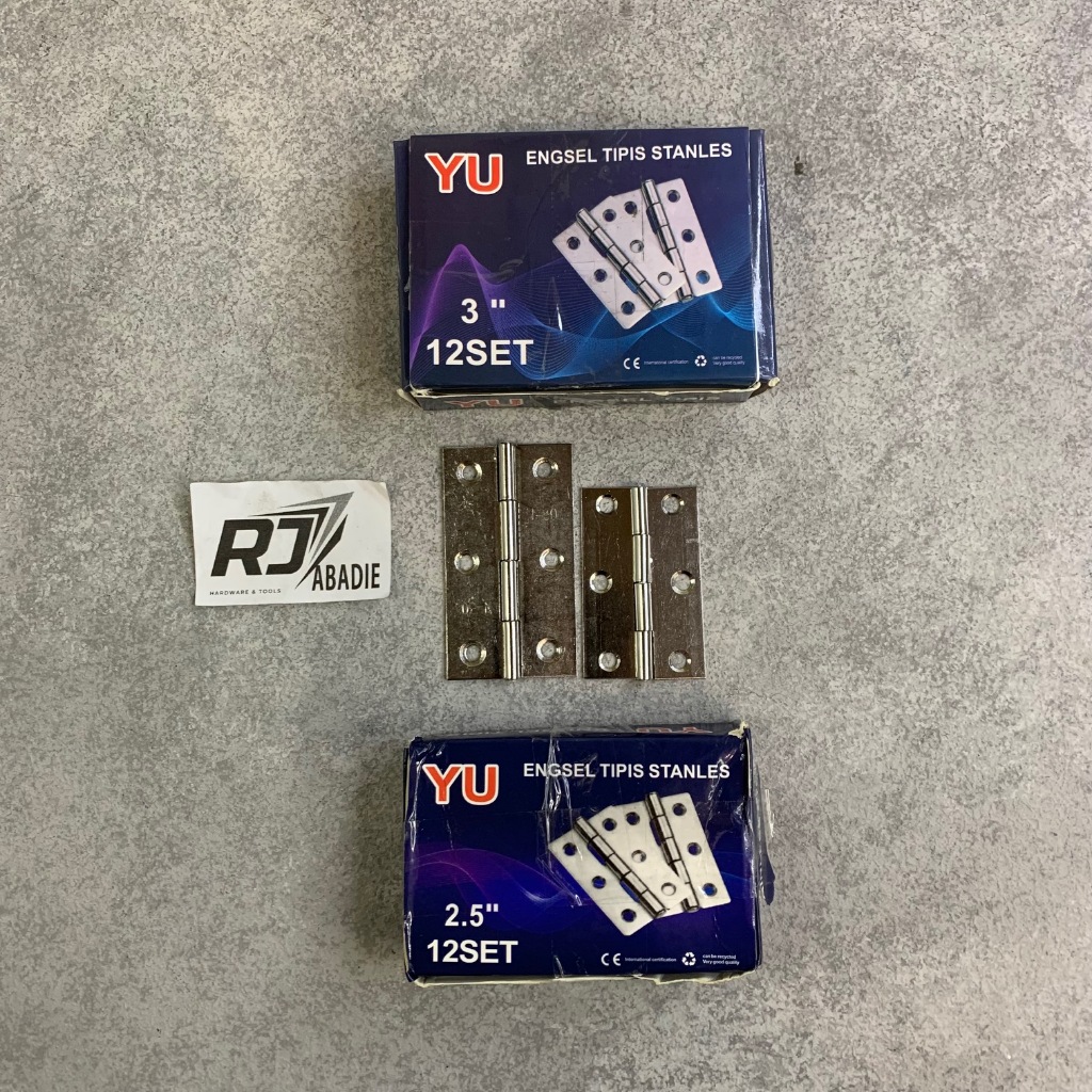 Jual [12SET] Engsel Tipis Lemari Stainless YU 2.5" 3" | Shopee Indonesia